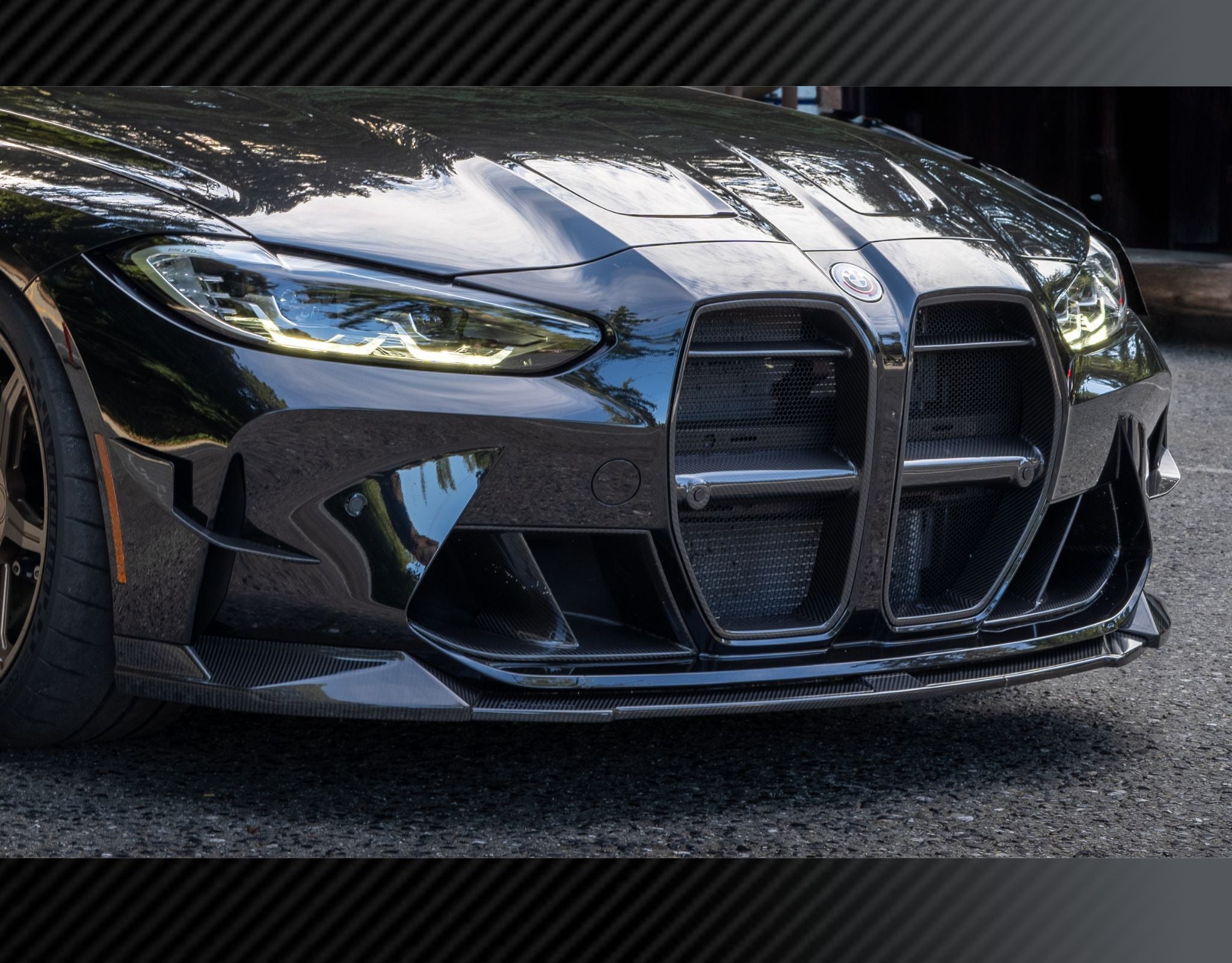BMW Aerodynamic & Light Carbon Fiber Front Splitters | CarBahn